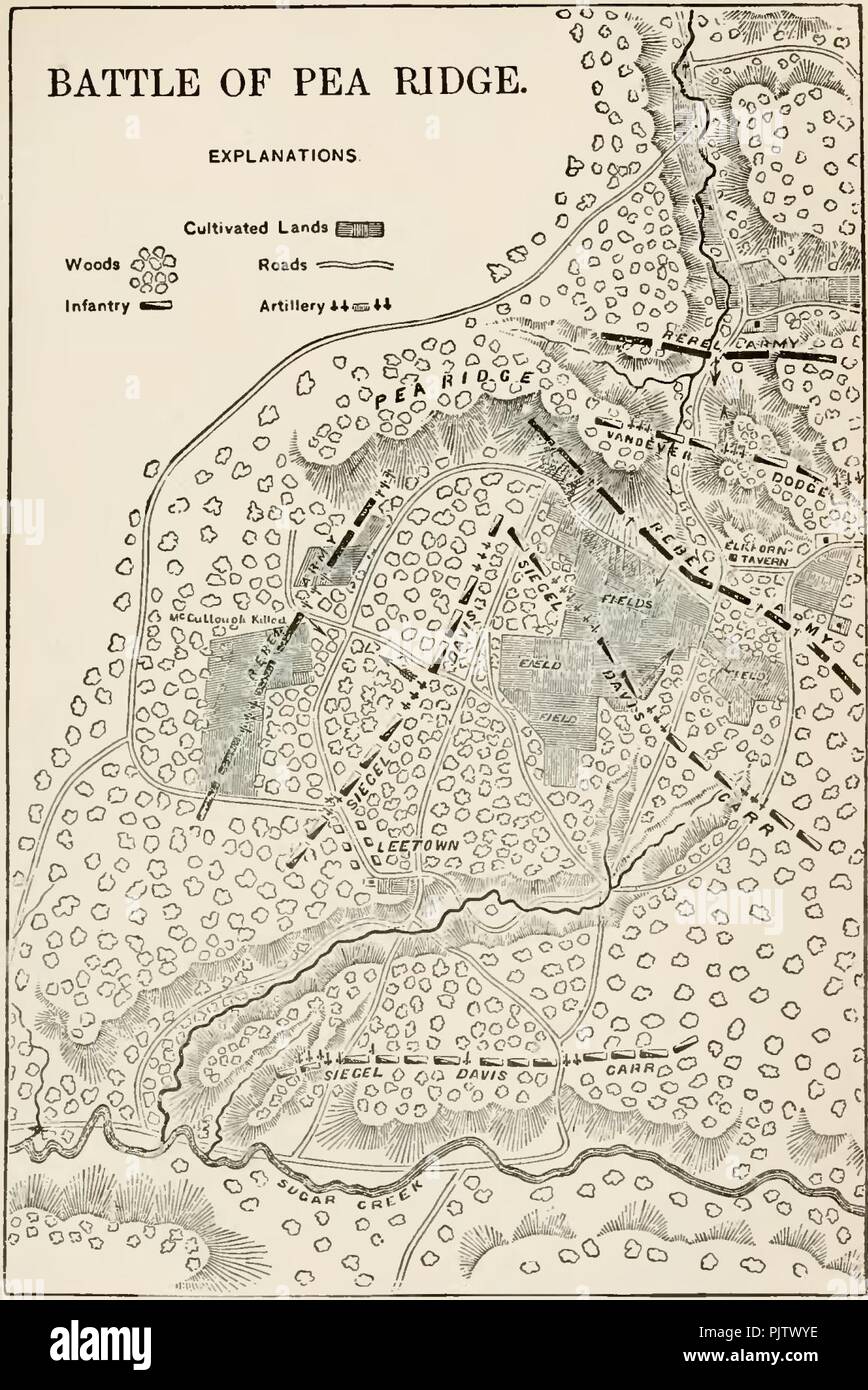 Battle of Pea Ridge - History of Iowa Stock Photo - Alamy