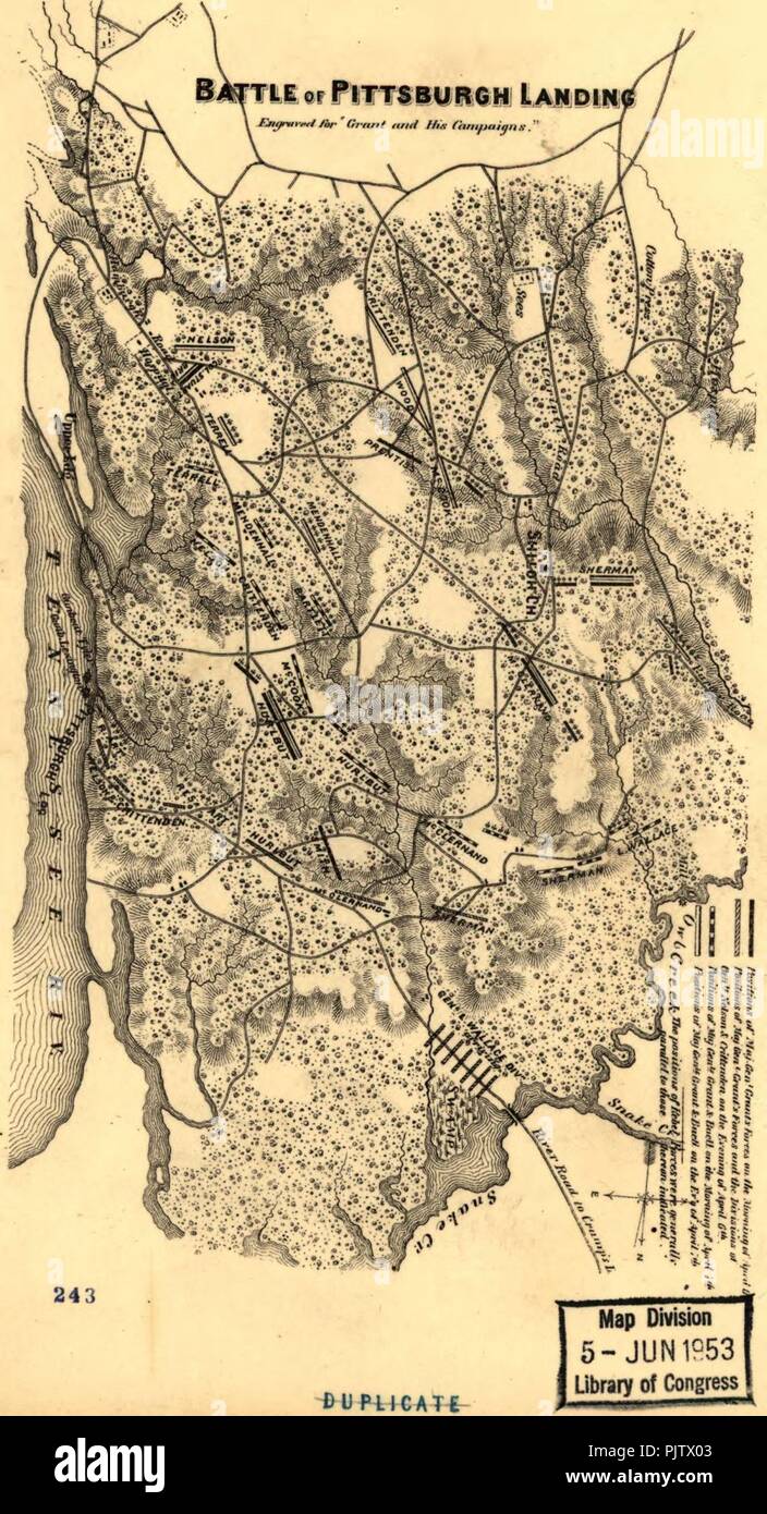 Battle of Pittsburgh Landing (i.e., Shiloh Stock Photo - Alamy