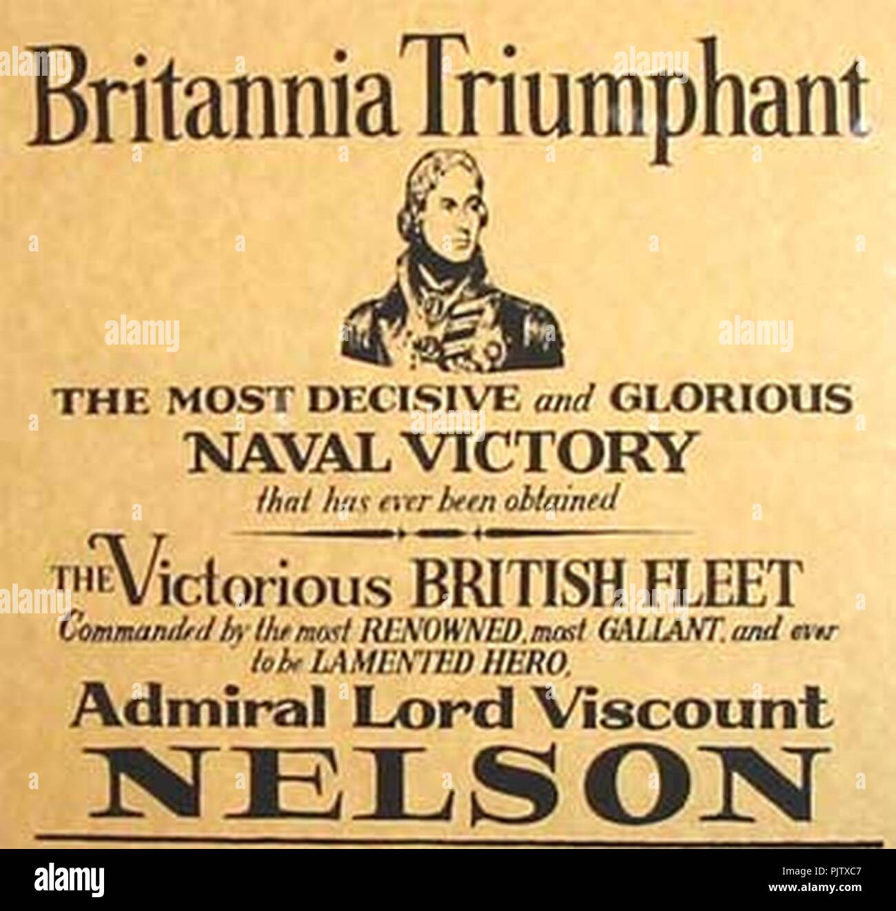 Battle of Trafalgar Poster 1805 Stock Photo - Alamy