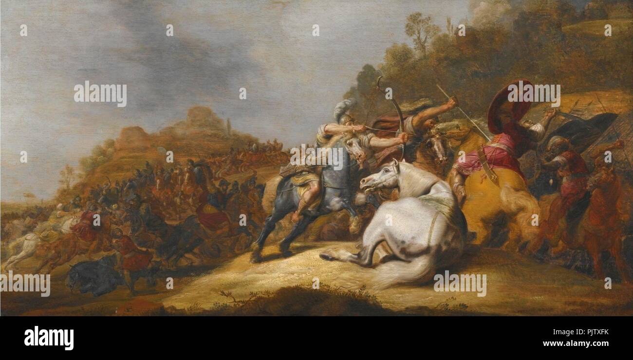Battle on Horseback with Armored Soldiers & Soldiers Wearing Turbans by ...