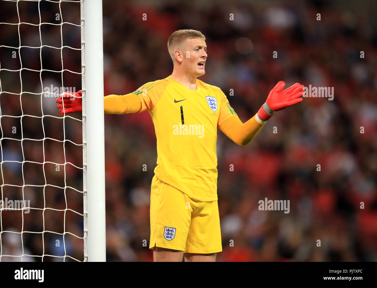 England goalkeeper Jordan Pickford during the UEFA Nations League ...