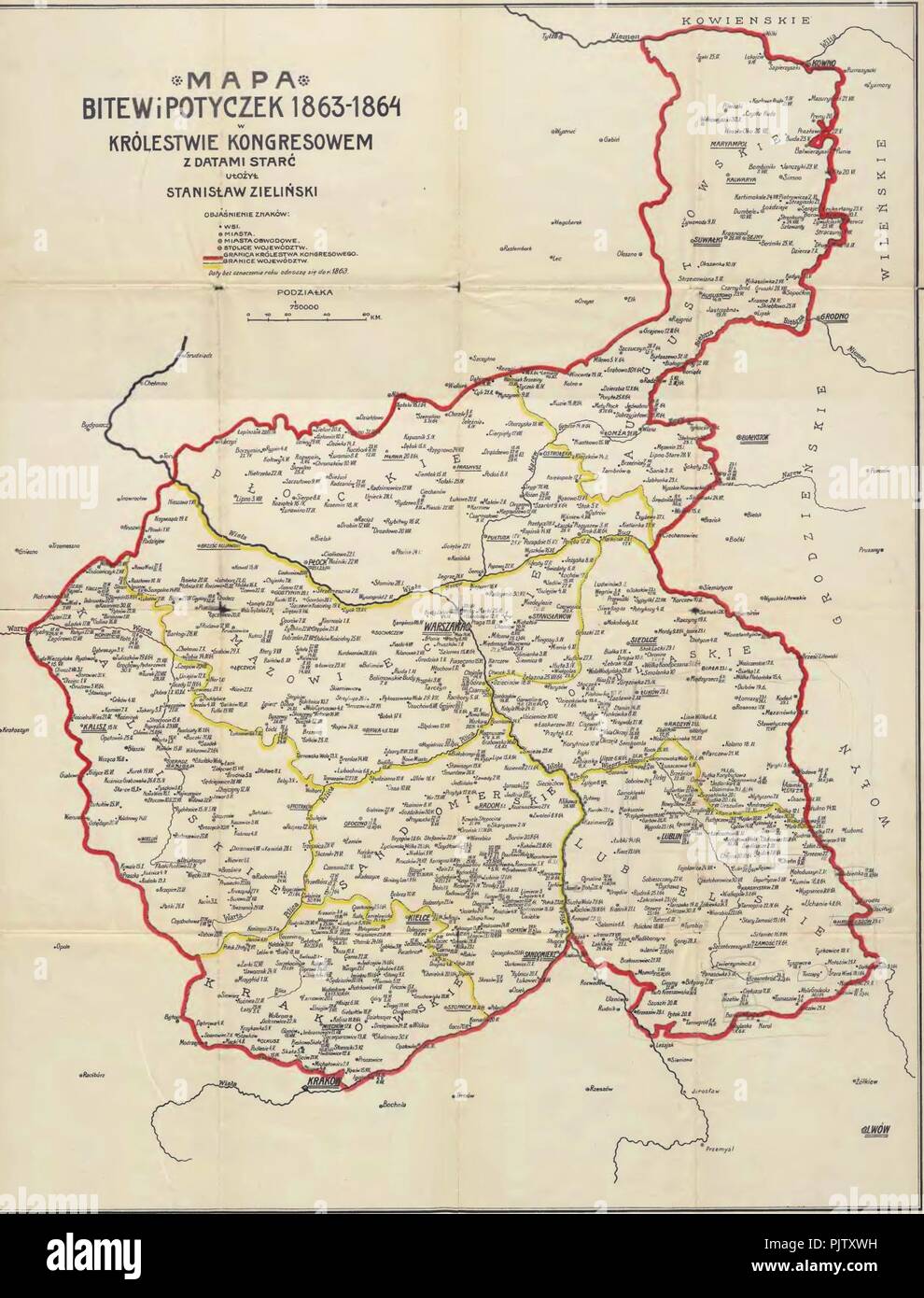 Battles of January Uprising in Congress Poland 1863-1864 Stock Photo ...