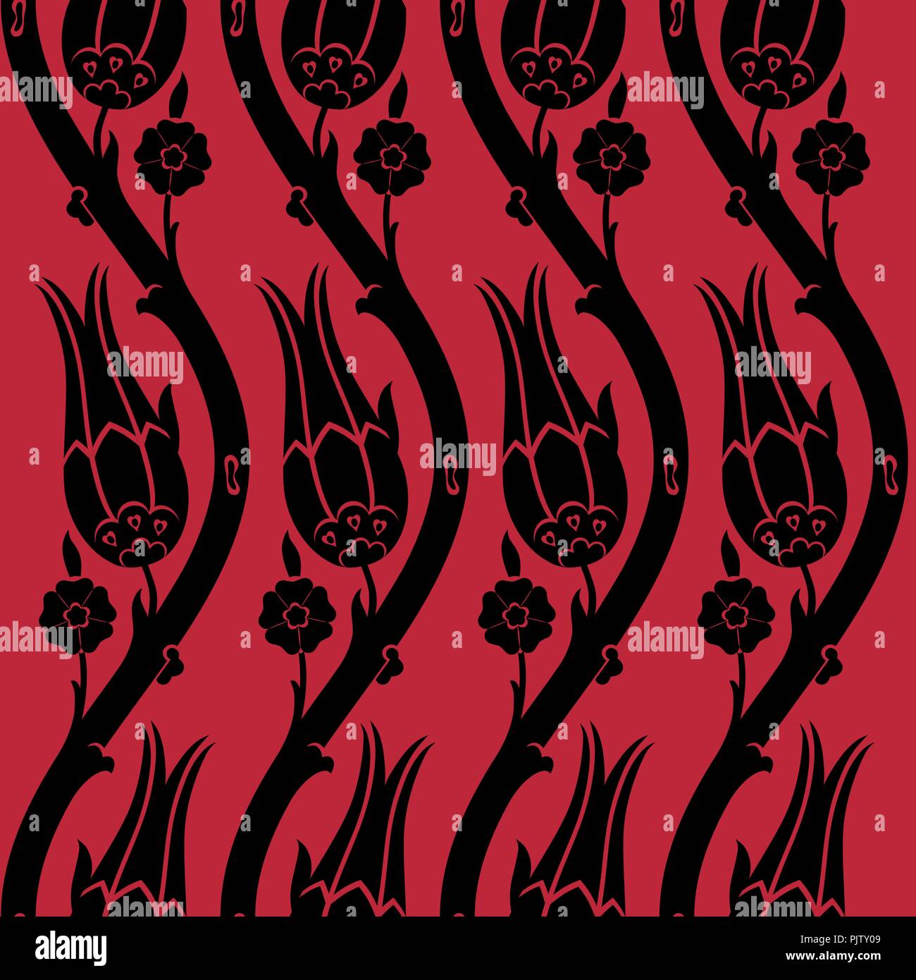 Ottoman carnation and tulip textile design Stock Vector Image & Art - Alamy