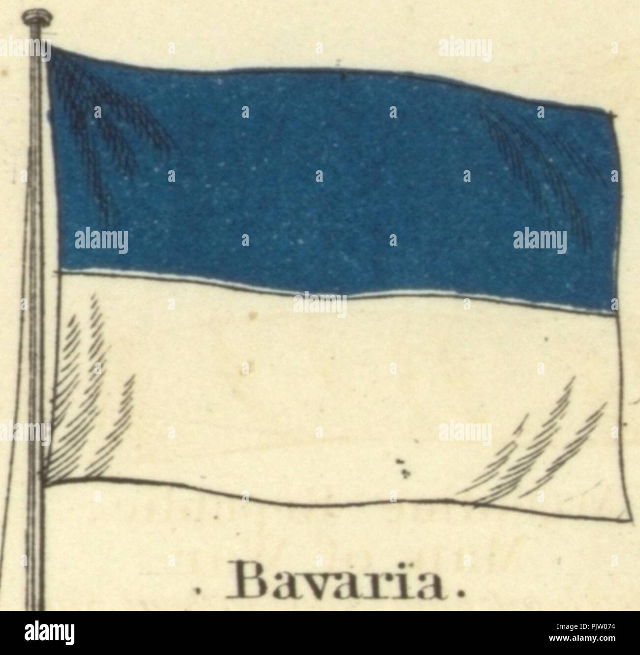 Bavaria. Johnson's new chart of national emblems 1868 Stock Photo - Alamy