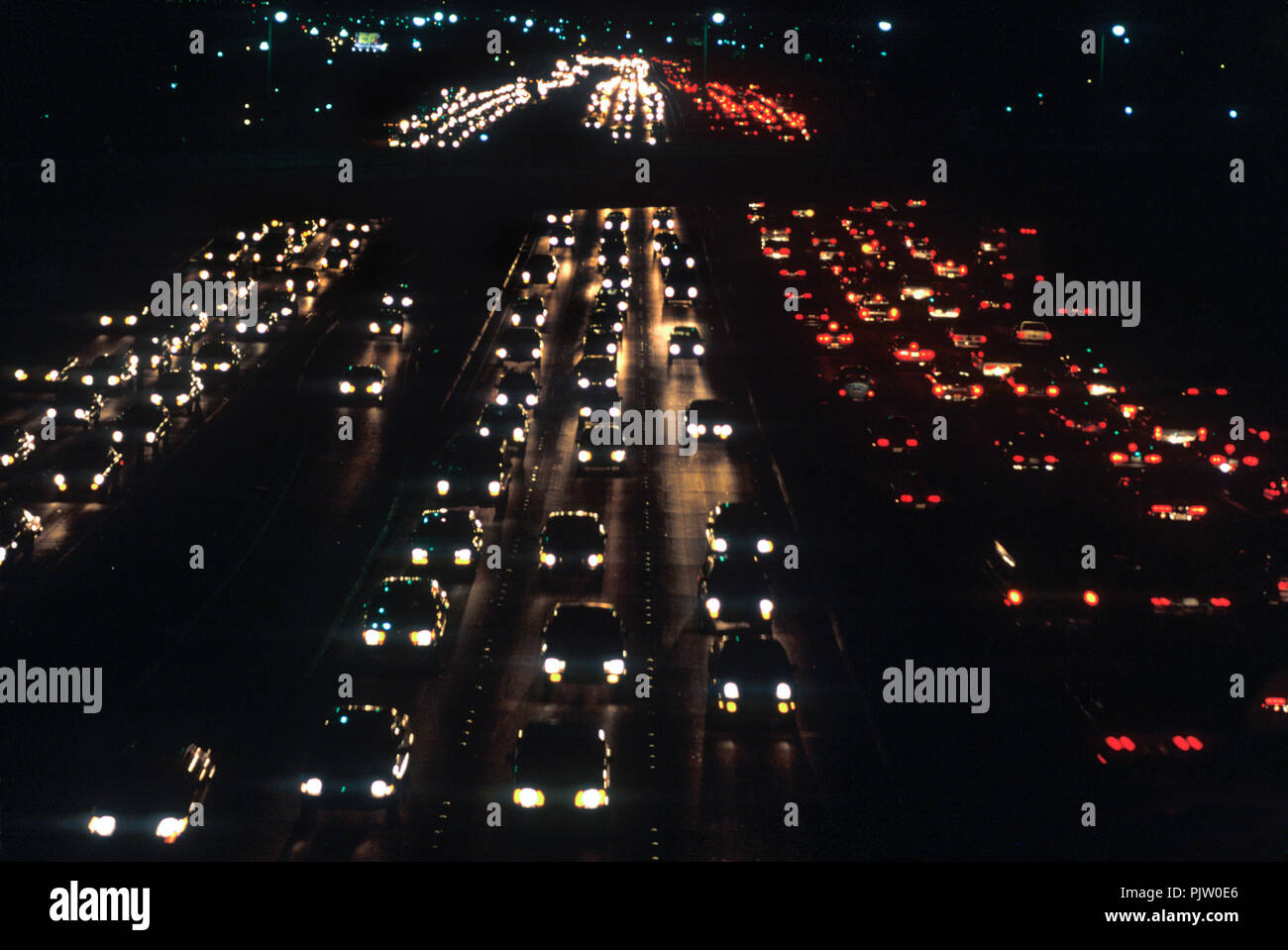 1990 HISTORICAL RUSH HOUR TRAFFIC DOWNTOWN INTERSTATE 110 HARBOR ...