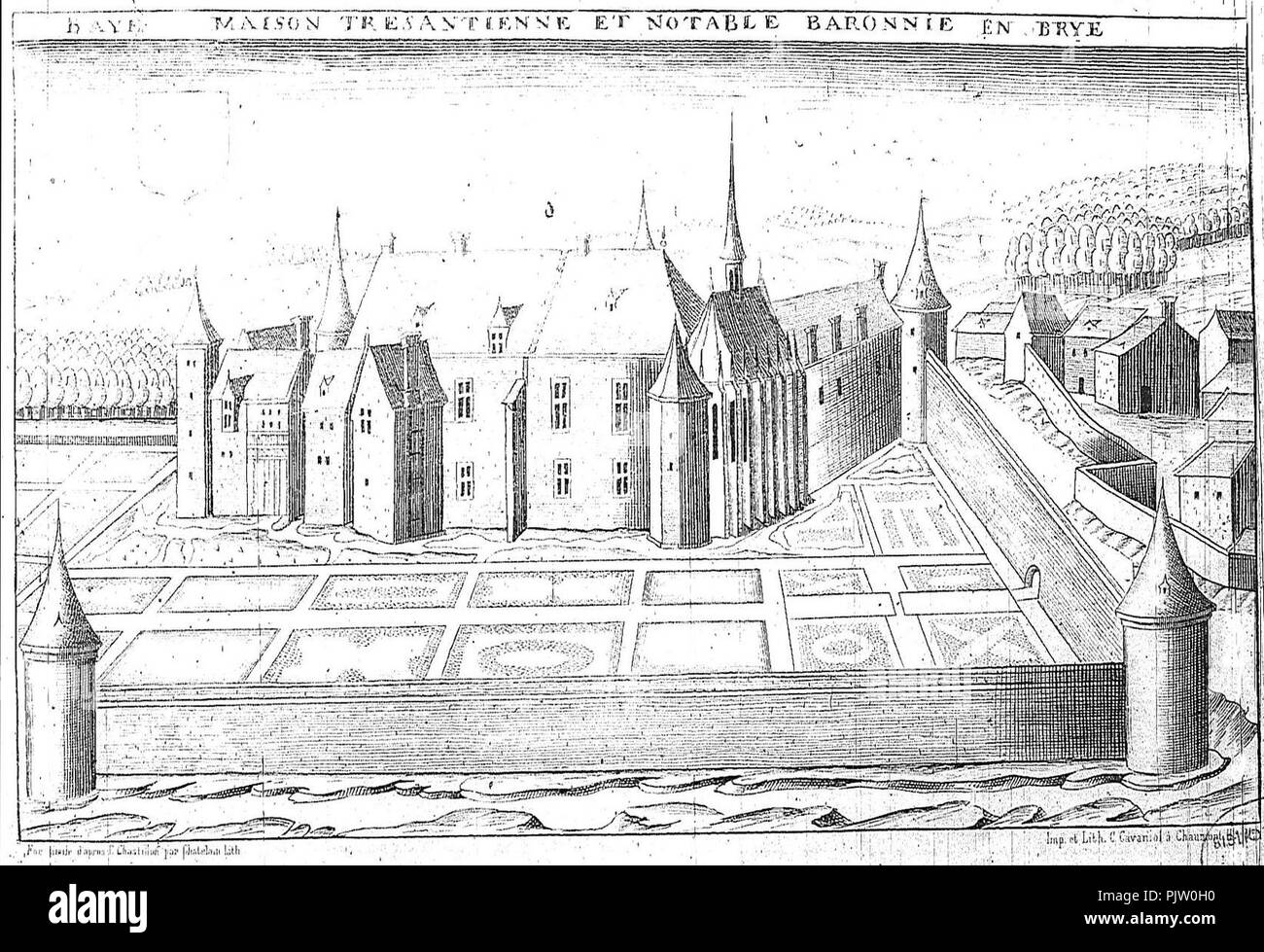 Baye chateau médiéval bmr 71 018 Stock Photo - Alamy