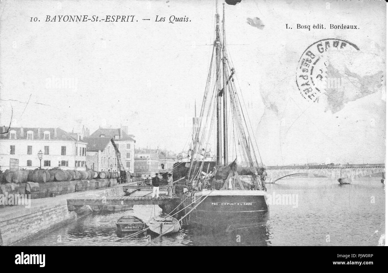 Bayonne-St.-Esprit-Les Quais-Bosq 10 Stock Photo - Alamy