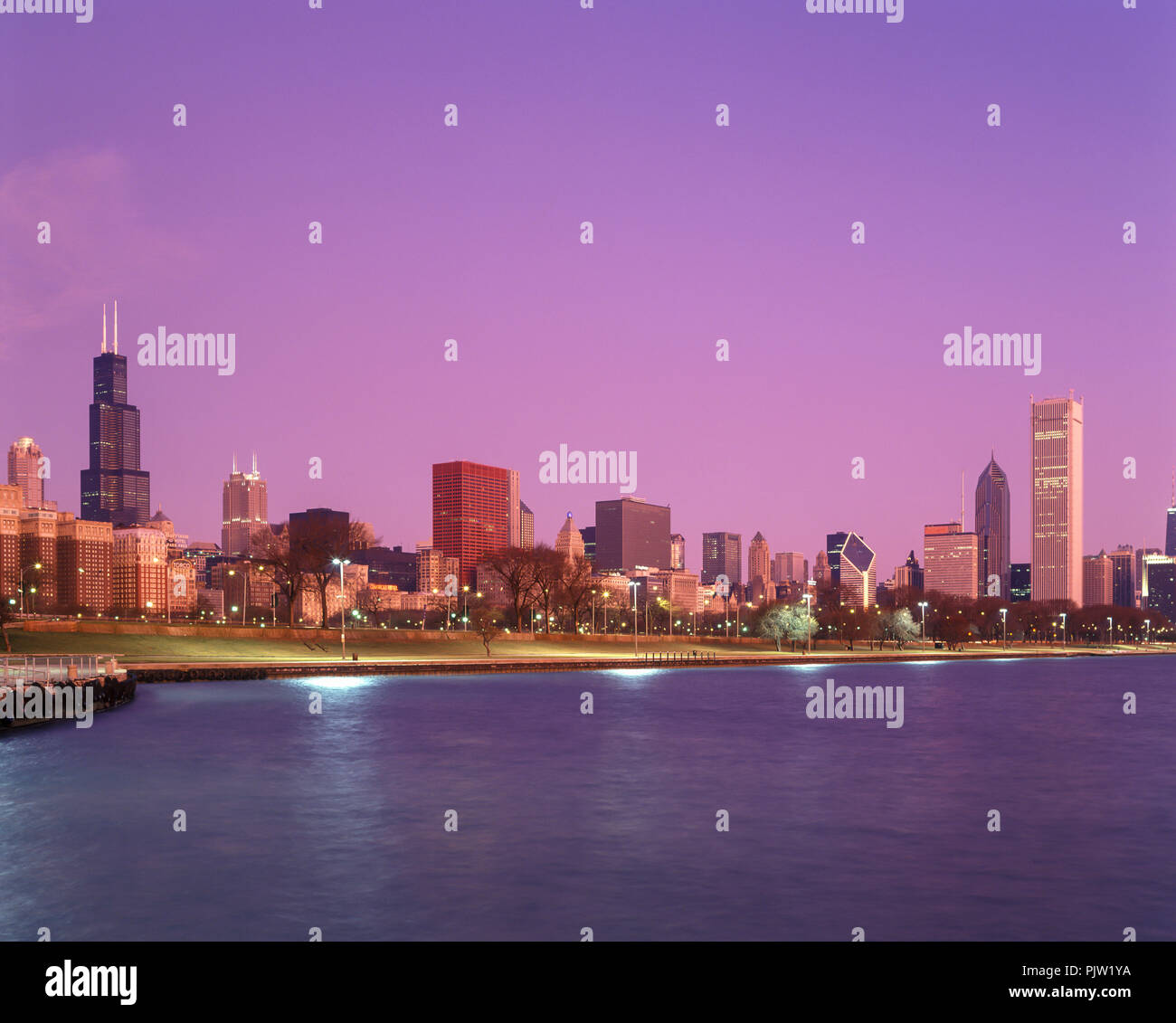 1991 HISTORICAL CHICAGO HARBOR CHICAGO WATERFRONT LAKE MICHIGAN ...