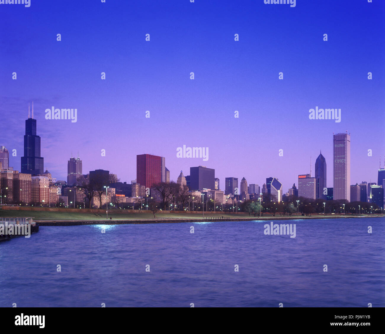 1991 HISTORICAL CHICAGO HARBOR CHICAGO WATERFRONT LAKE MICHIGAN ...