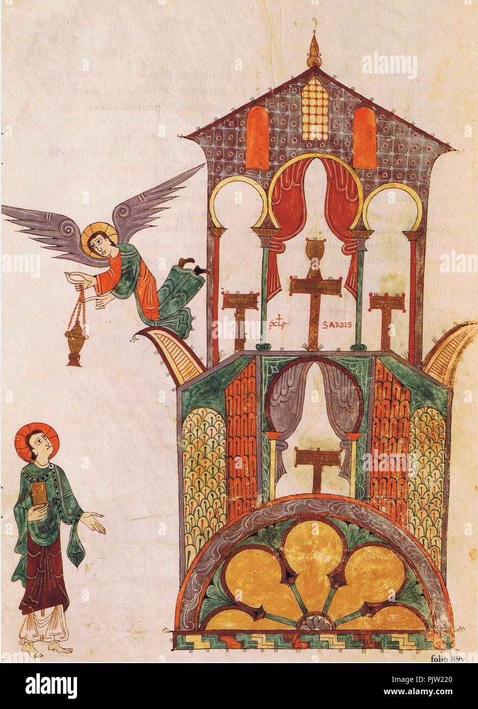 Beato de Gerona. Fº 089v Stock Photo - Alamy