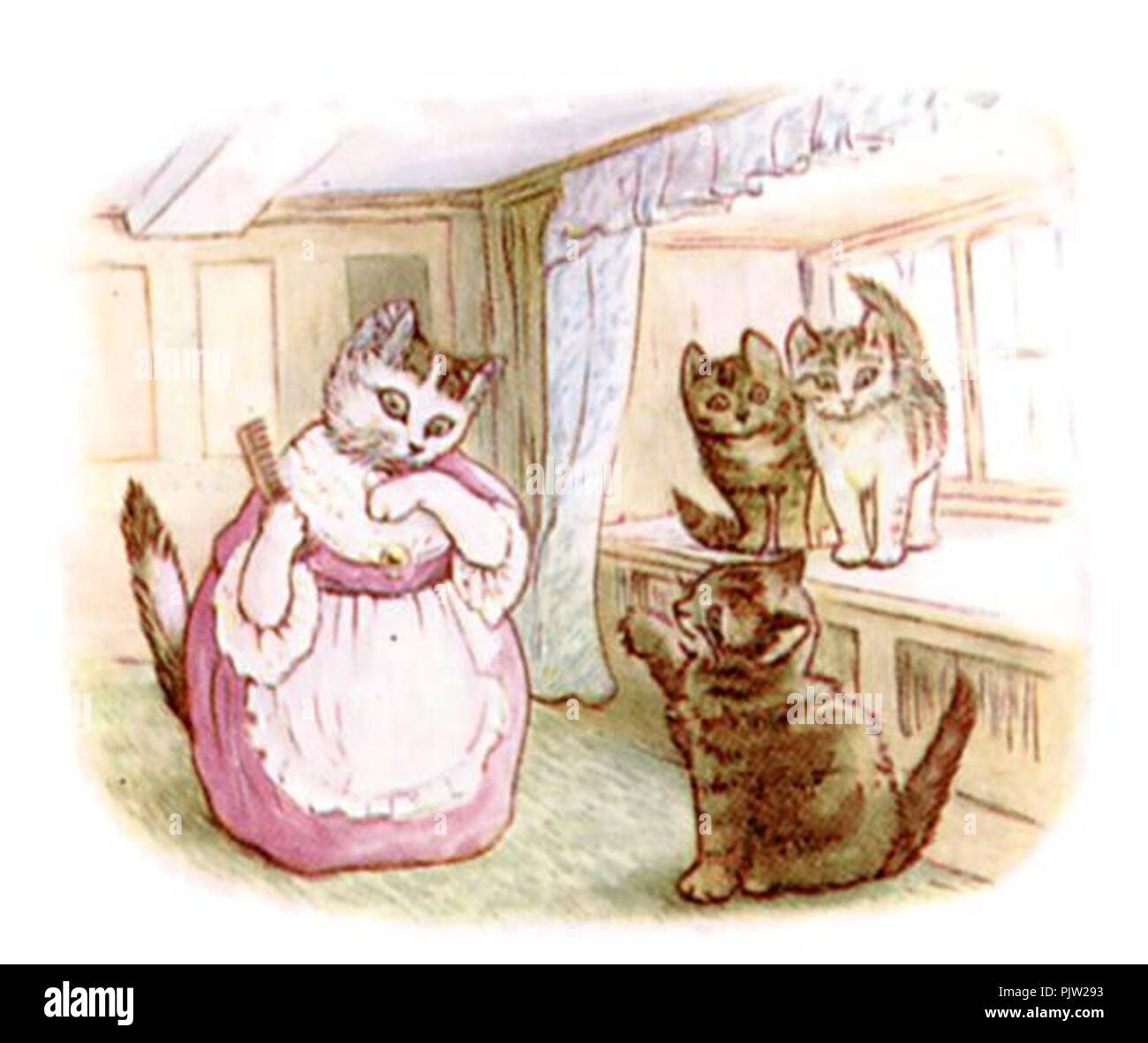Beatrix Potter - The Tale of Tom Kitten - Illustration from p 20 Stock ...