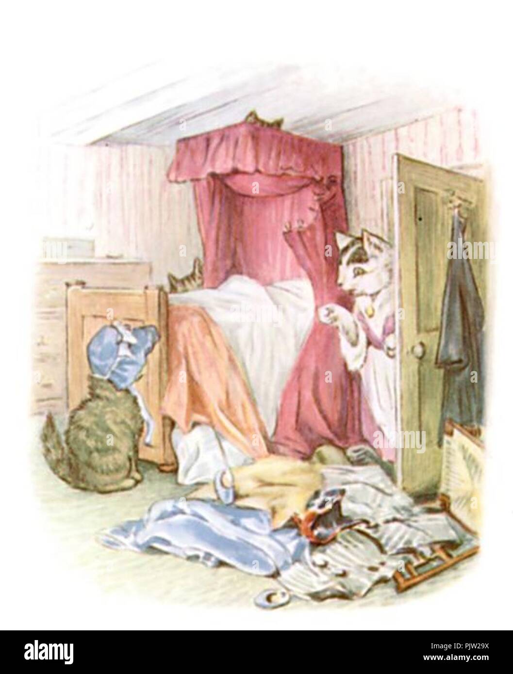 Beatrix Potter - The Tale of Tom Kitten - Illustration from p 77 Stock ...