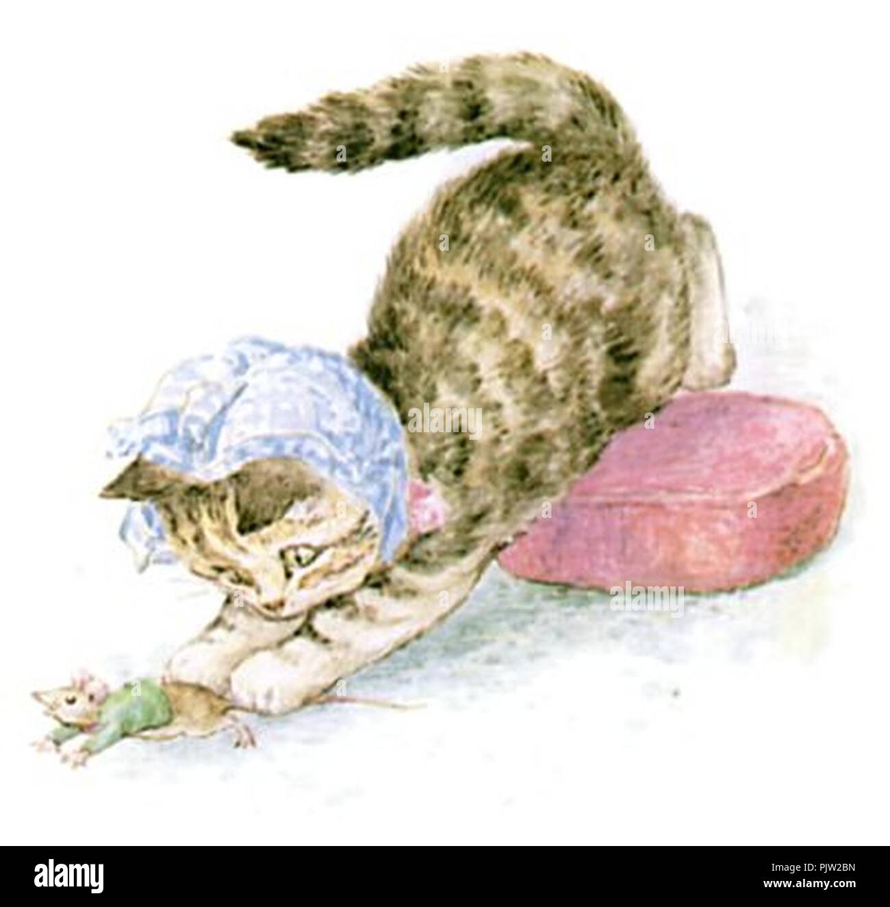 Beatrix Potter Miss Moppet Catches Mouse Stock Photo - Alamy