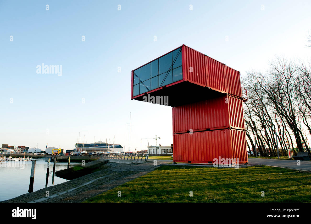 Luc Deleu's installation "Orbino en Orban Space Project" in Zeebrugge ...