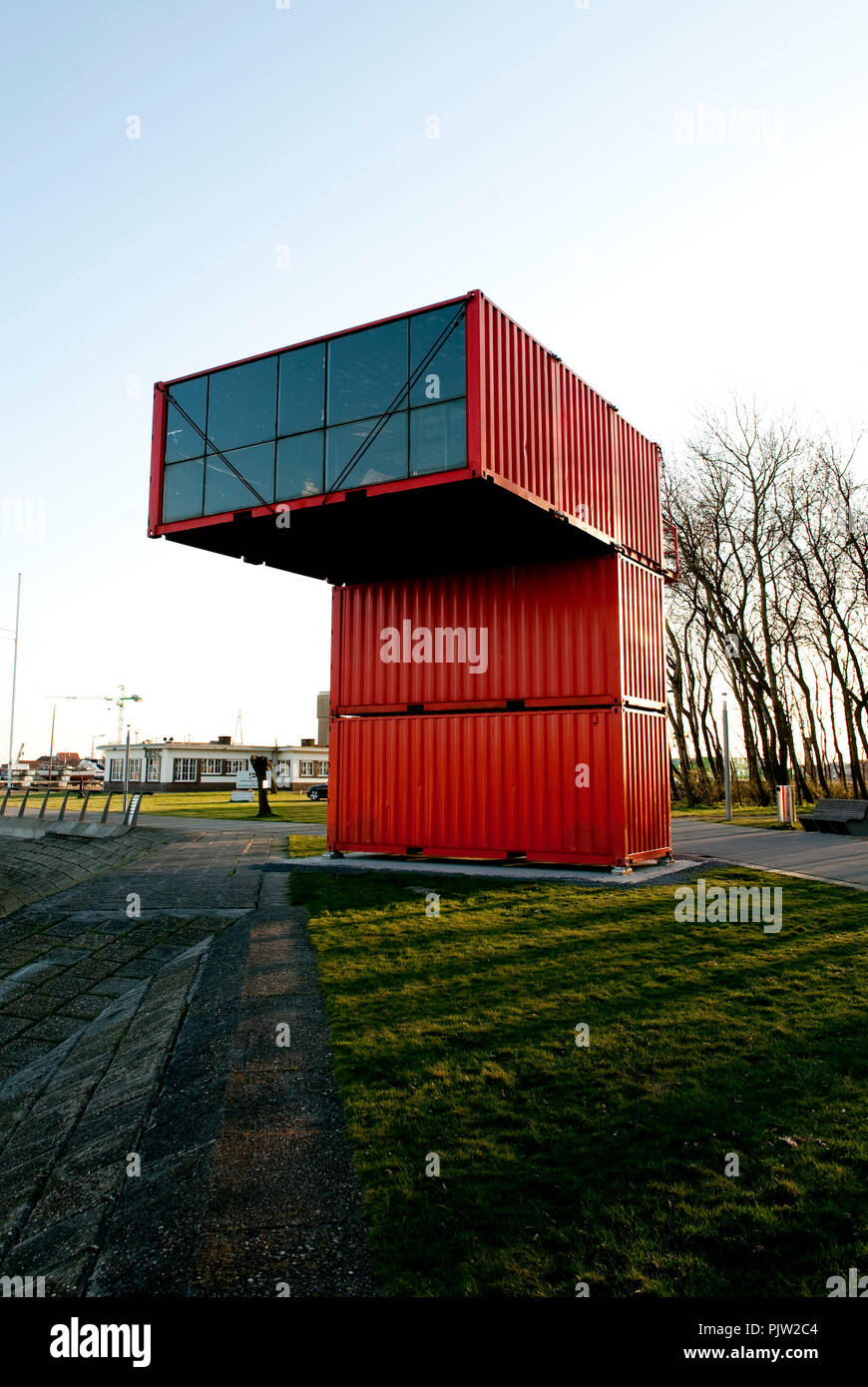 Luc Deleu's installation "Orbino en Orban Space Project" in Zeebrugge ...
