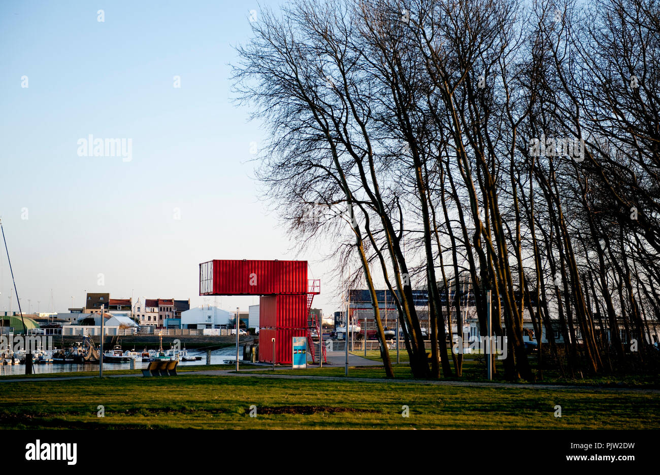 Luc Deleu's installation "Orbino en Orban Space Project" in Zeebrugge ...