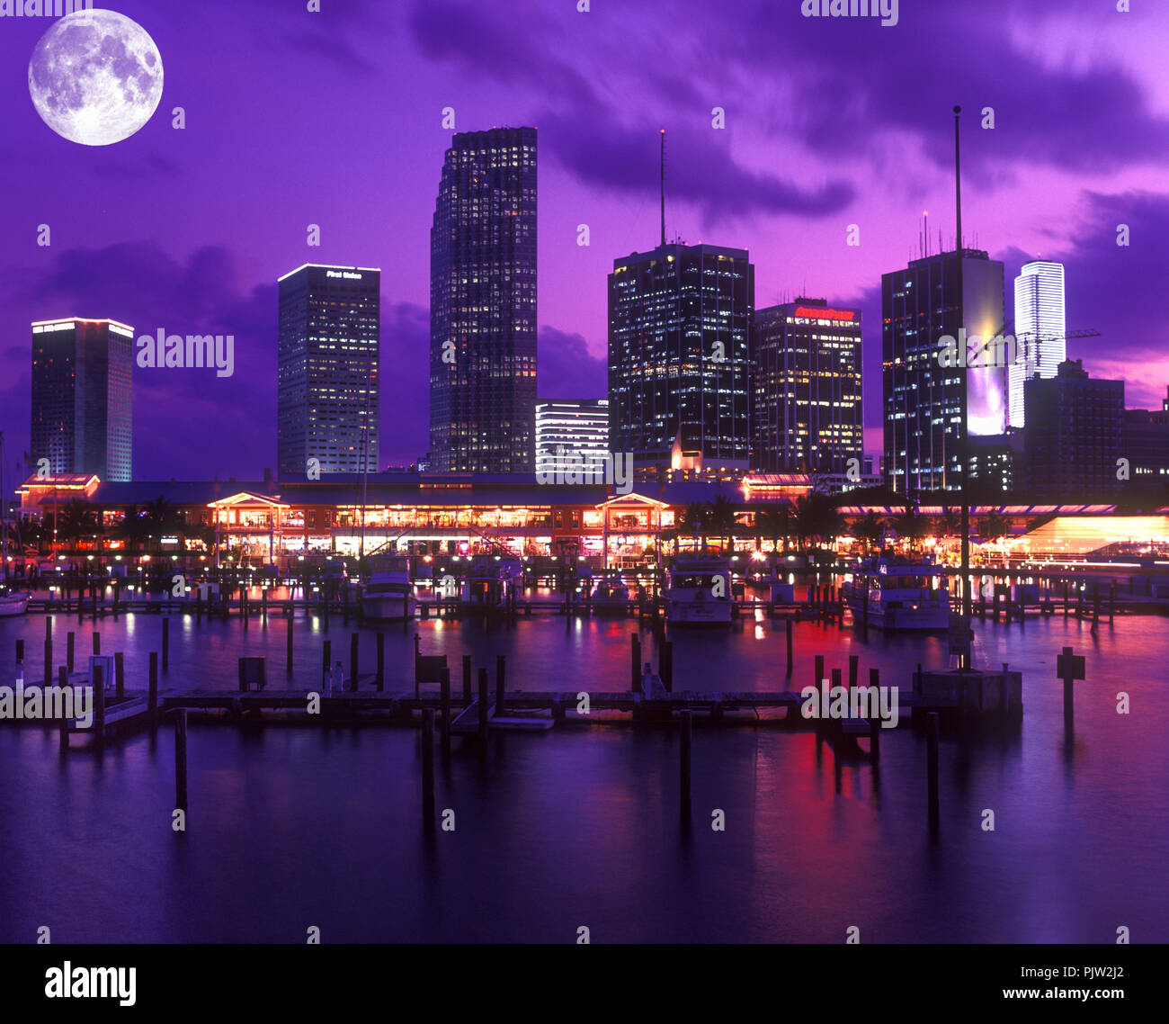 Miami florida skyline historical hi-res stock photography and images ...
