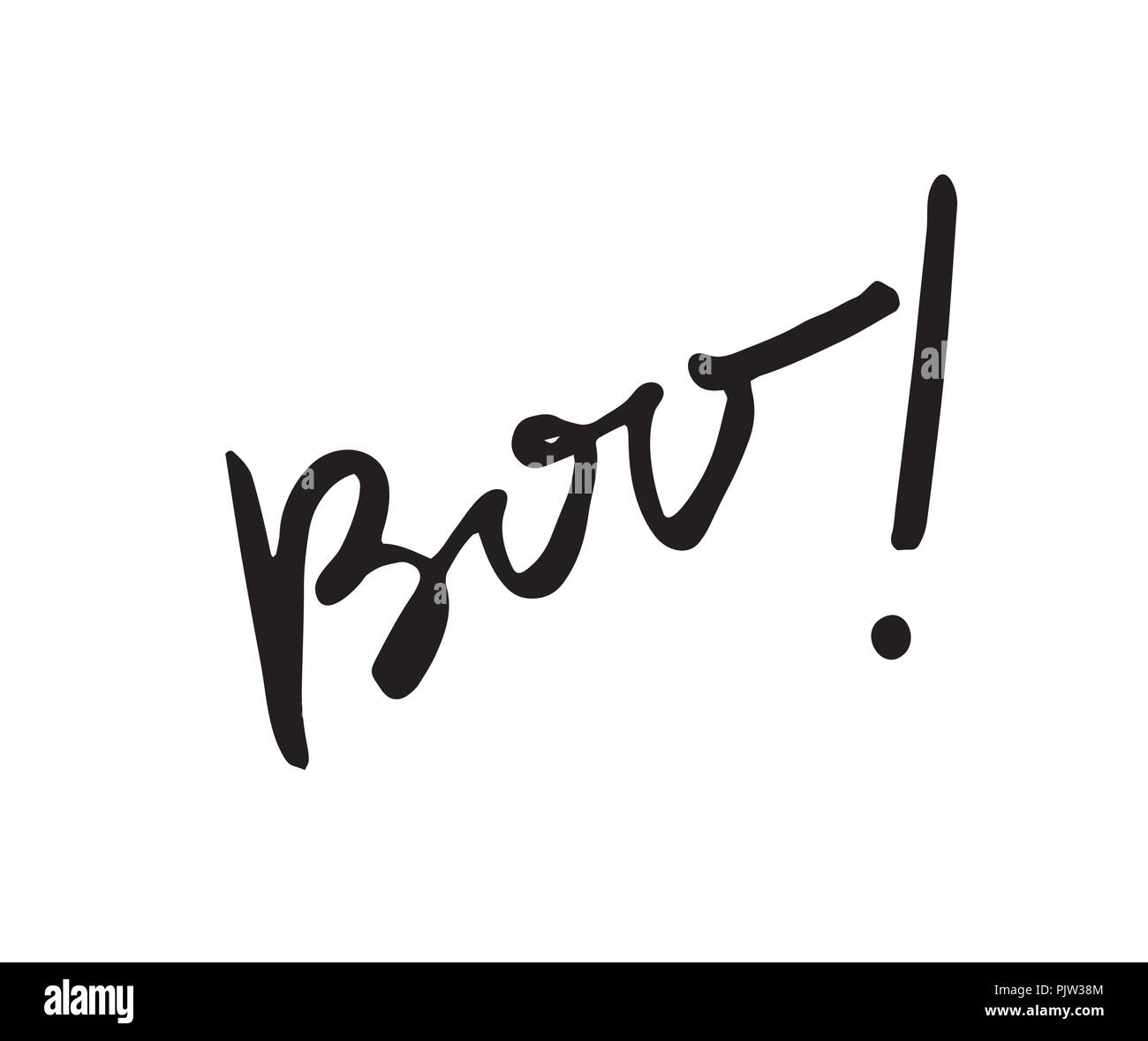 Boo Ink hand lettering. Modern brush calligraphy Stock Vector Image ...