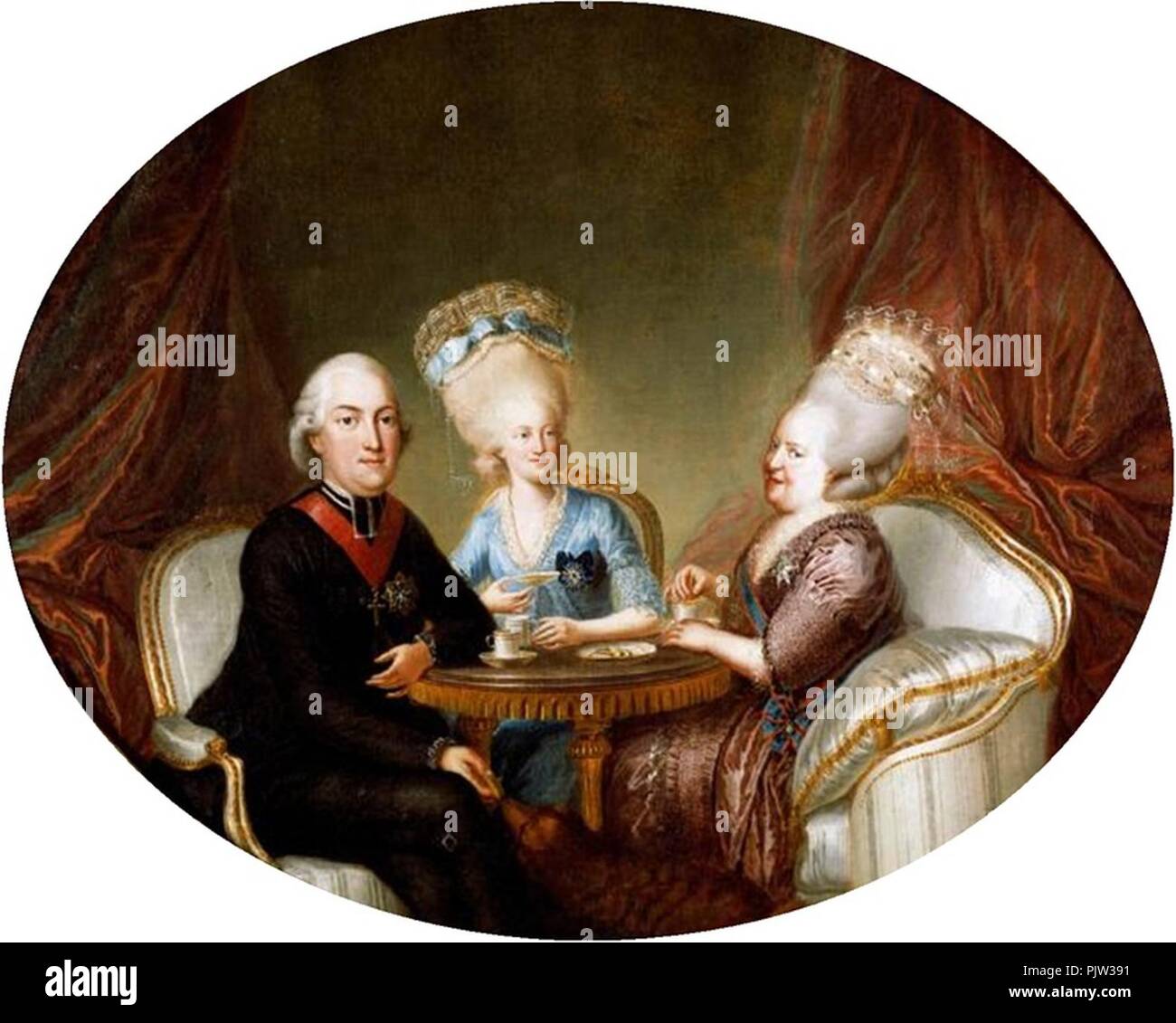Beckenkamp - Elector Clemens Wenzeslaus and his sisters Stock Photo - Alamy