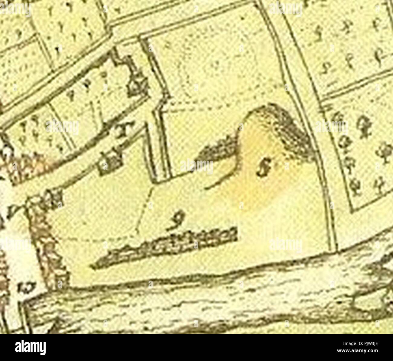 Bedford Castle - Speed map Stock Photo - Alamy