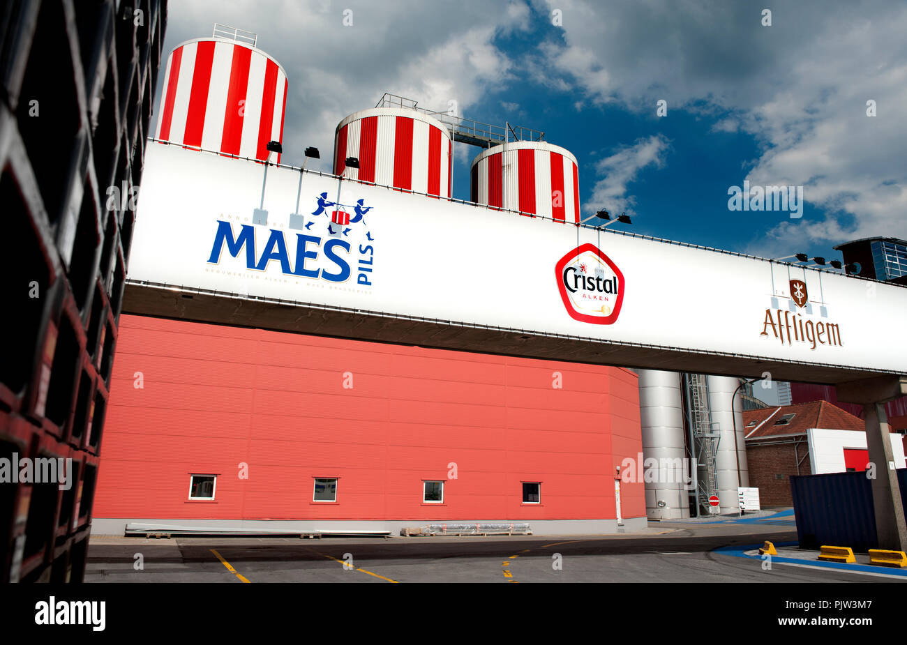 Impressions of the production centre of the brewery concern Alken-Maes ...