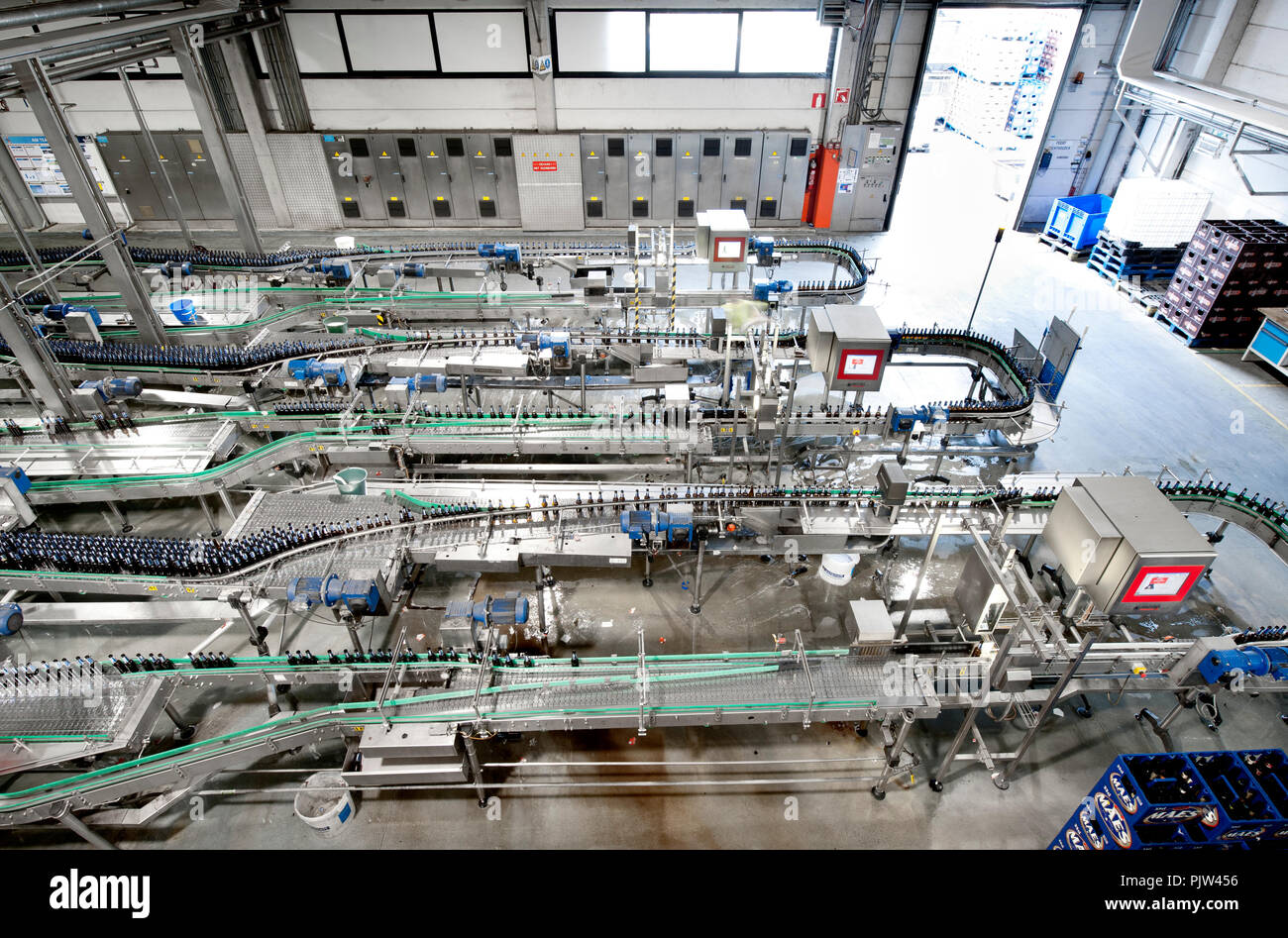 Impressions of the production centre of the brewery concern Alken-Maes ...