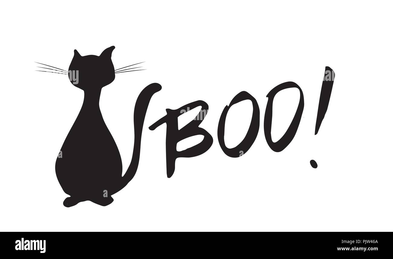 Boo Ink hand lettering. Modern brush calligraphy Stock Vector Image ...