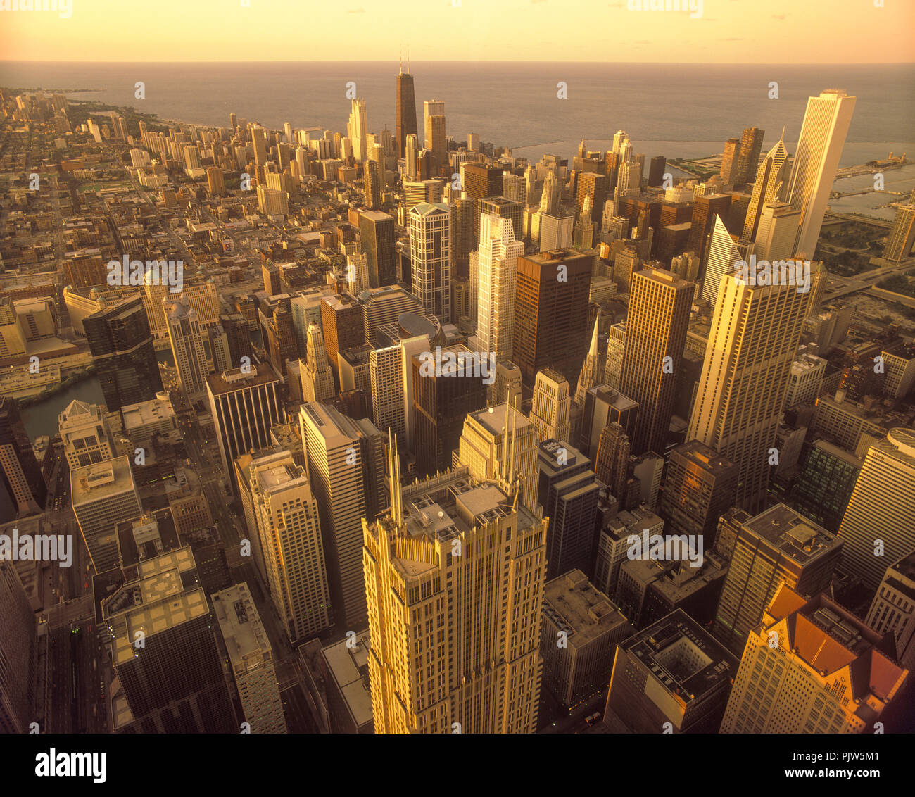 1992 HISTORICAL THE LOOP DOWNTOWN SKYLINE CHICAGO ILLINOIS USA Stock ...