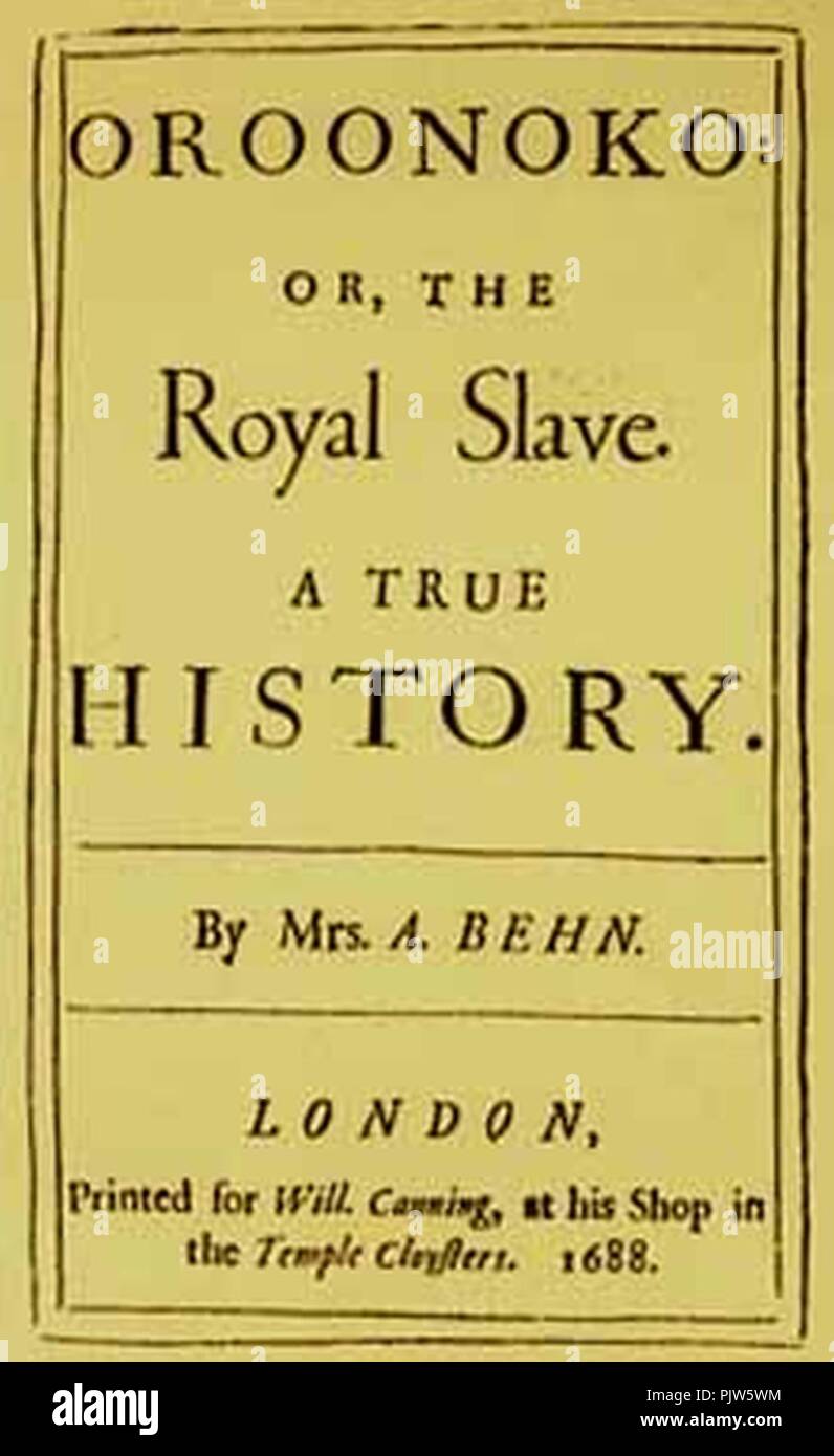 Behn oroonoko hi-res stock photography and images - Alamy