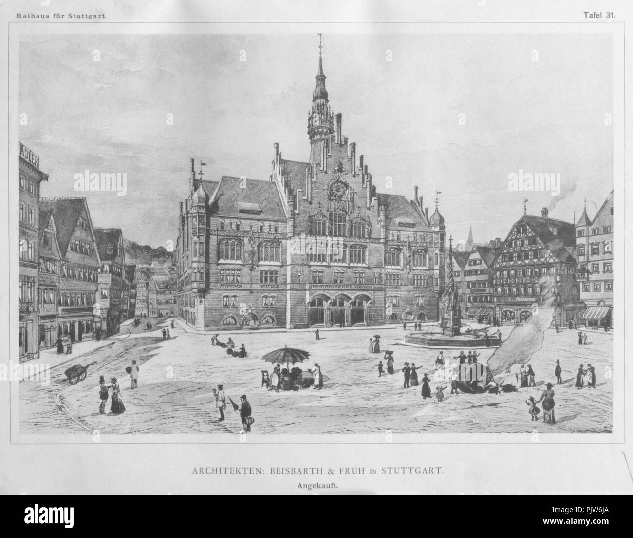 Stuttgart rathaus Black and White Stock Photos & Images - Alamy