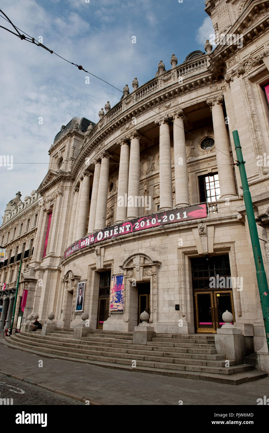 The Flemish Opera building in Antwerp (Belgium, 15/06/2011 Stock Photo ...