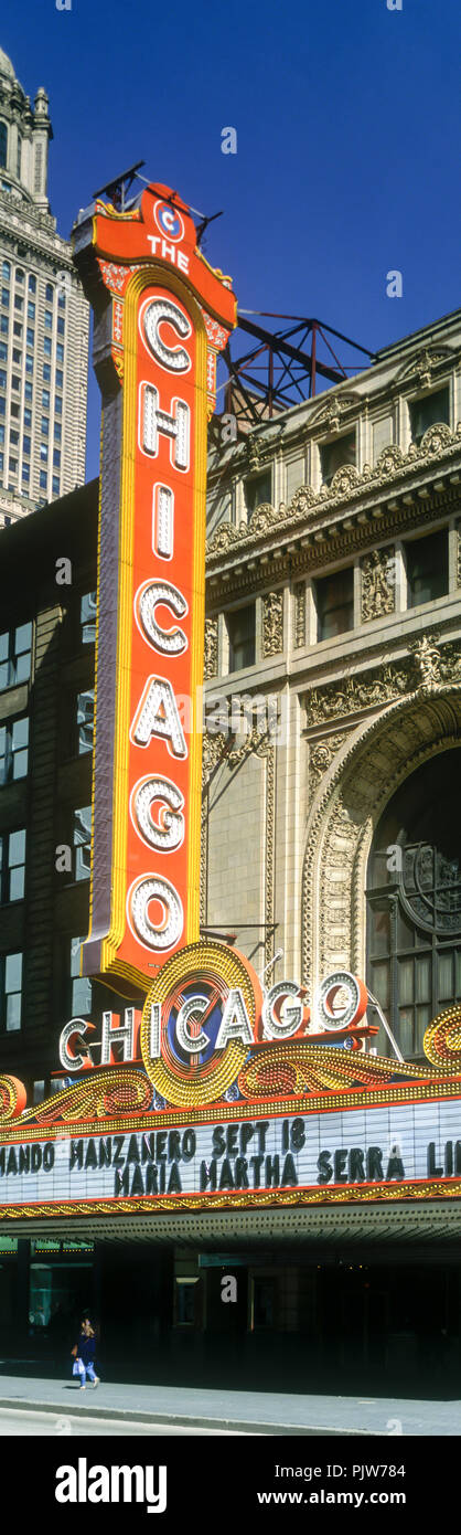 1992 HISTORICAL CHICAGO THEATER CENTER SIGN MARQUEE PAGE BROTHERS ...