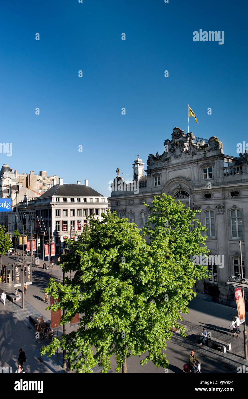 The Meir shopping street in Antwerp (Belgium, 03/05/2011 Stock Photo ...