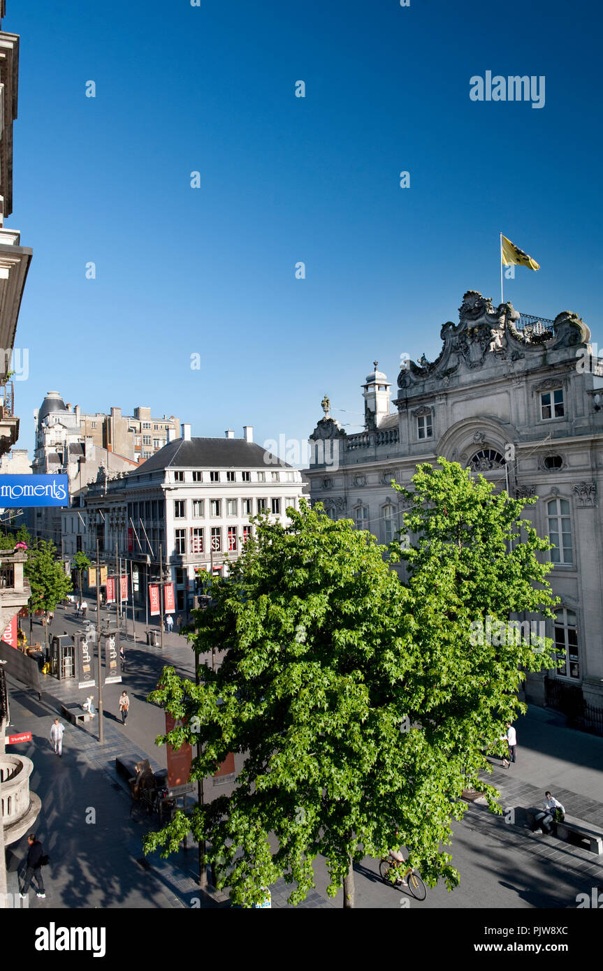 The Meir shopping street in Antwerp (Belgium, 03/05/2011 Stock Photo ...