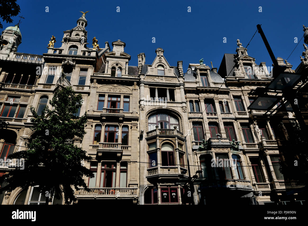 Impressions of the architectural facades along the Meir shopping street ...