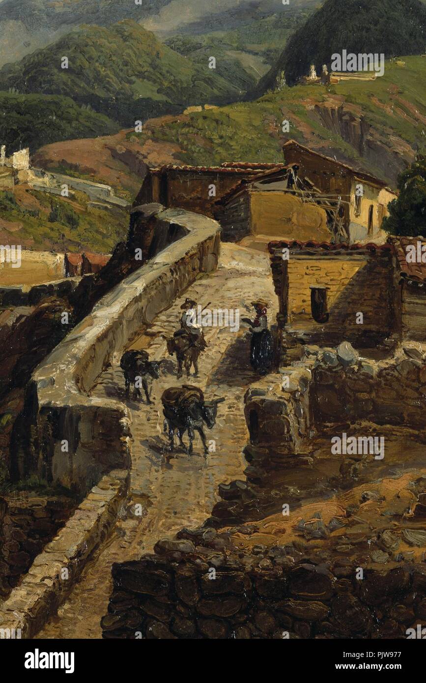 Ferdinand Bellermann - Straße in La Guaira (1842-45 Stock Photo - Alamy