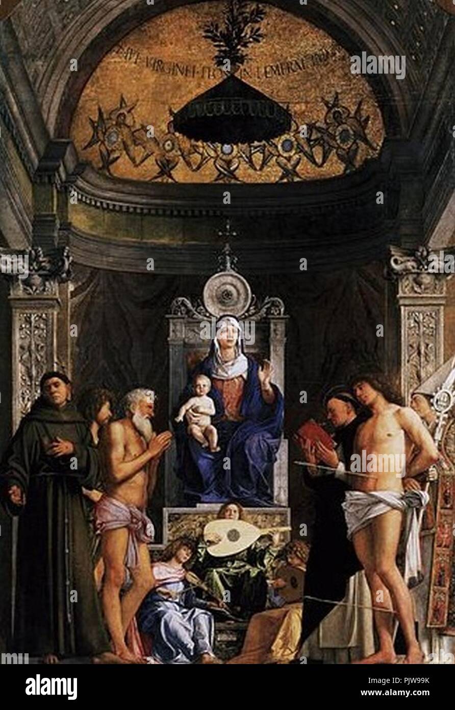 Giovanni Bellini San Giobbe Altarpiece - detail Stock Photo - Alamy