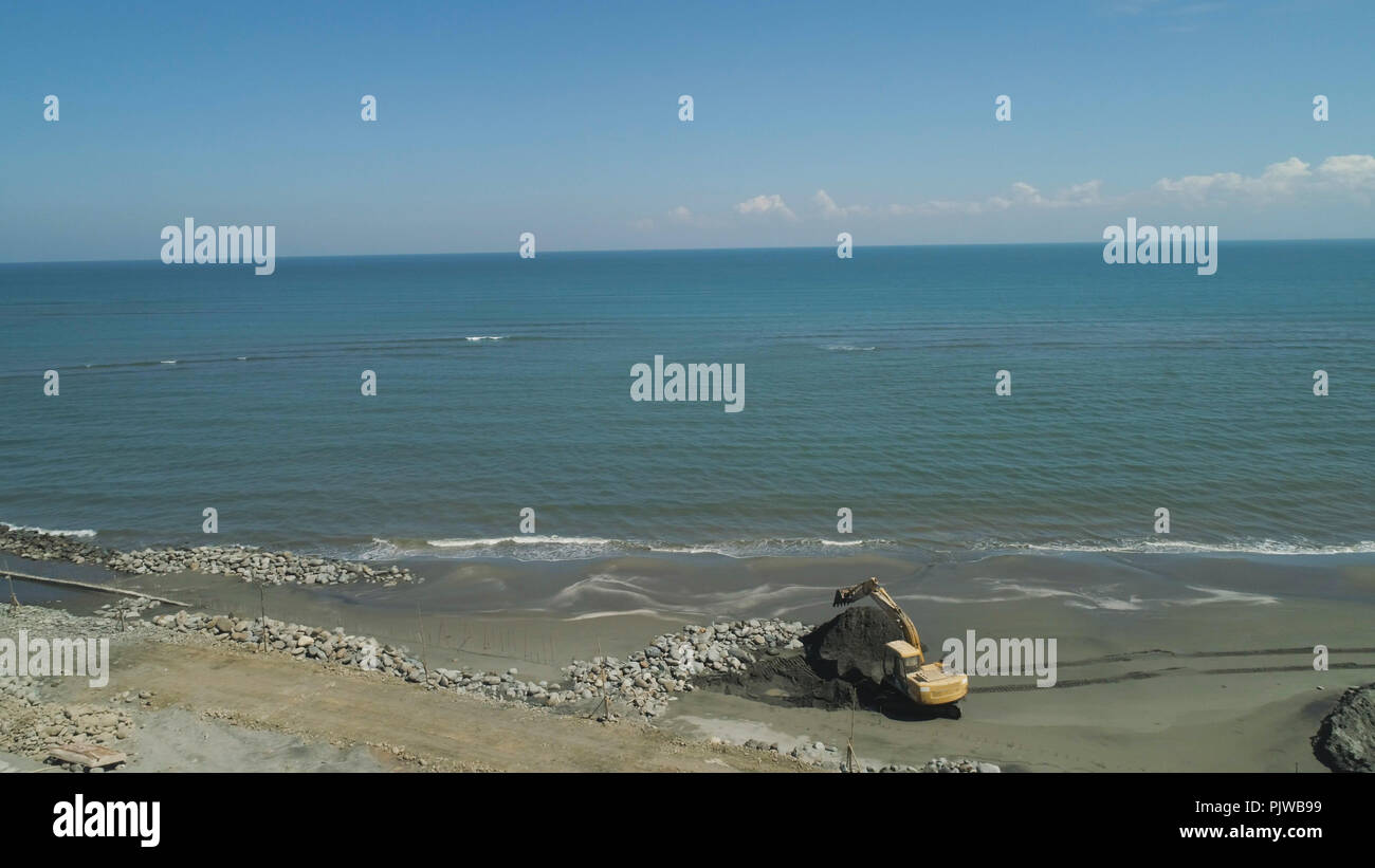 Construction of coastal protective structures, construction of ...