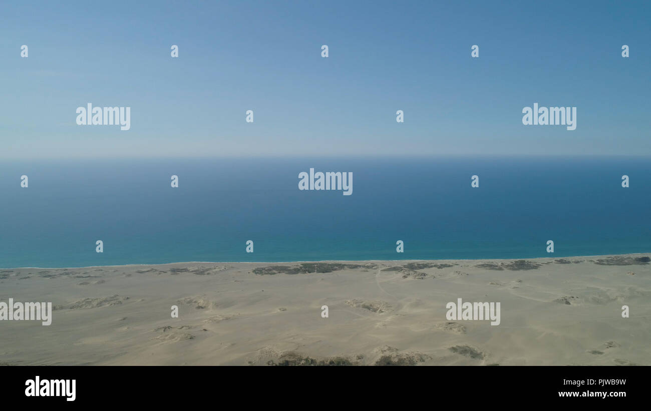 Aerial view of beautiful beach, lagoons. Philippines, Luzon, Ilocos ...