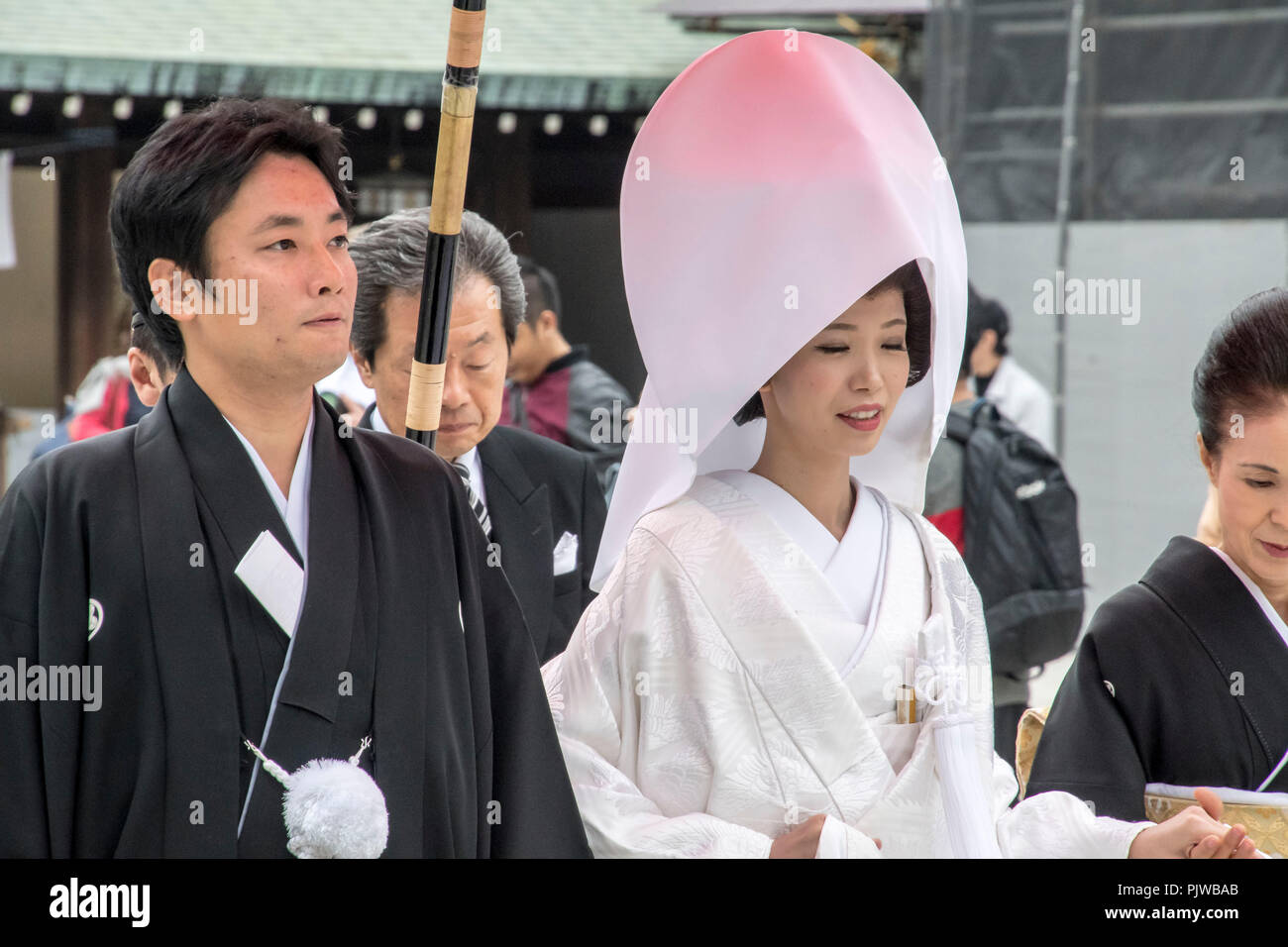 Wedding at Meiji Jingu Shrine in Tokyo Japan Stock Photo - Alamy