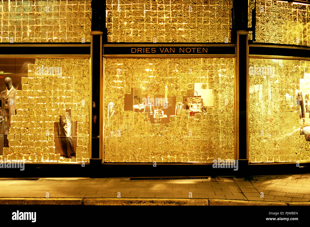 Dries van Noten's flagship store "Het Modepaleis" in Antwerp at night ...