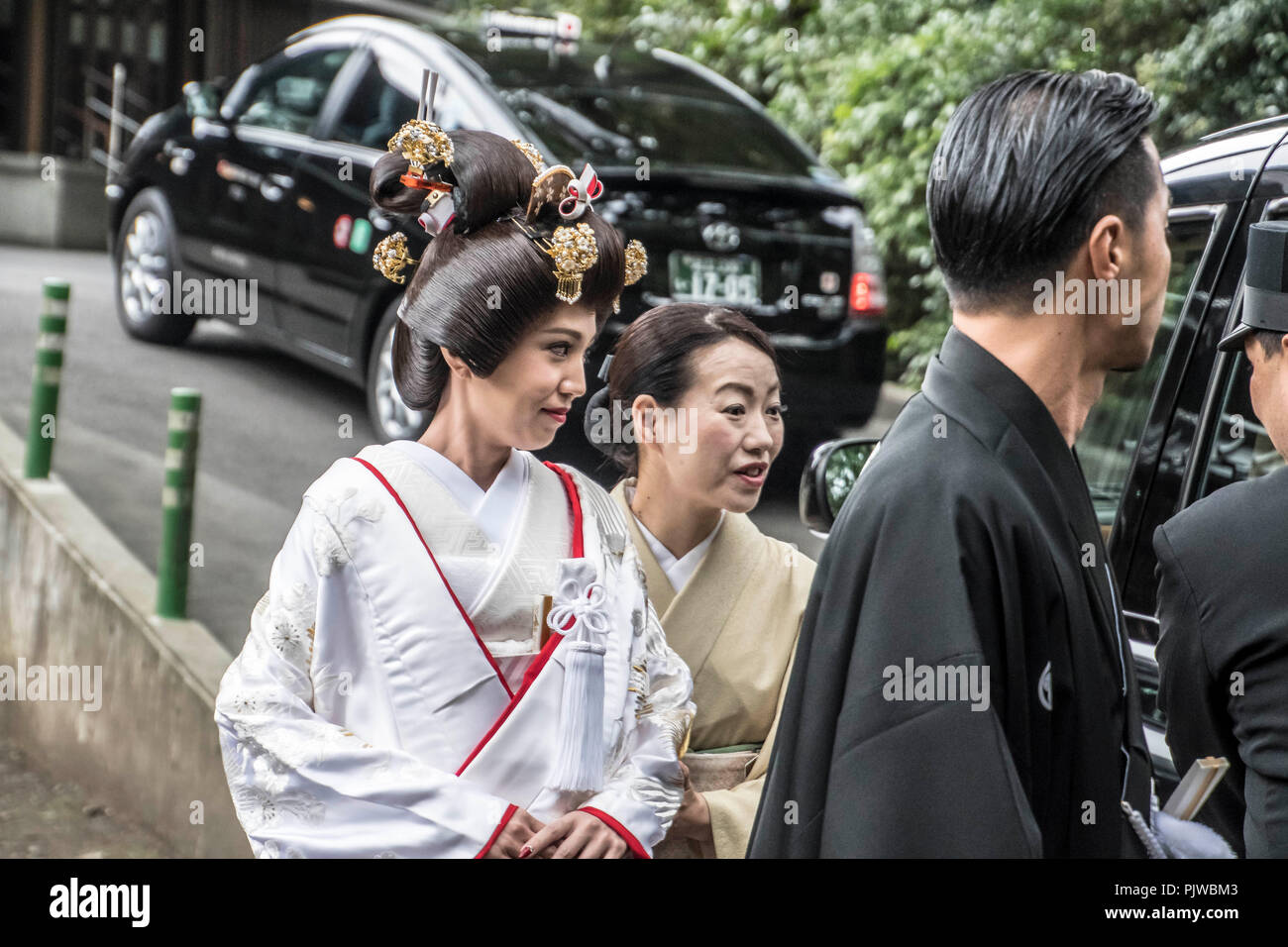 Wedding at Meiji Jingu Shrine in Tokyo Japan Stock Photo - Alamy
