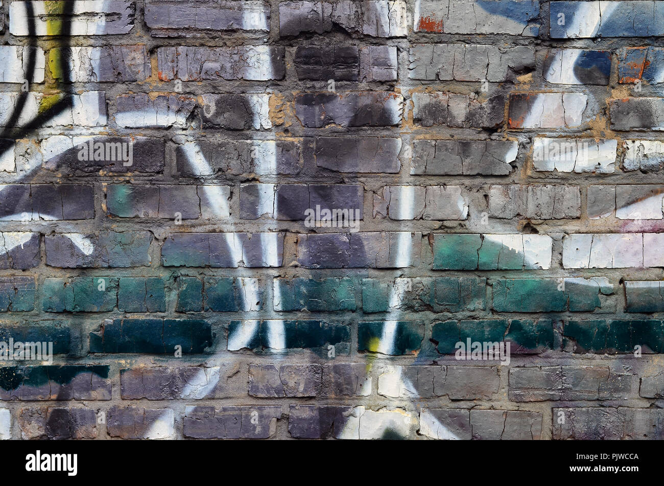 Art under ground. Beautiful street art graffiti style. The wall is ...