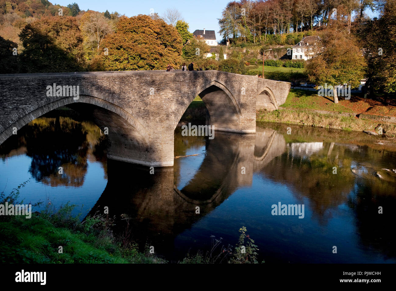 The Semois river and the Pont de Cordemois, in Bouillon (Belgium, 23/10 ...
