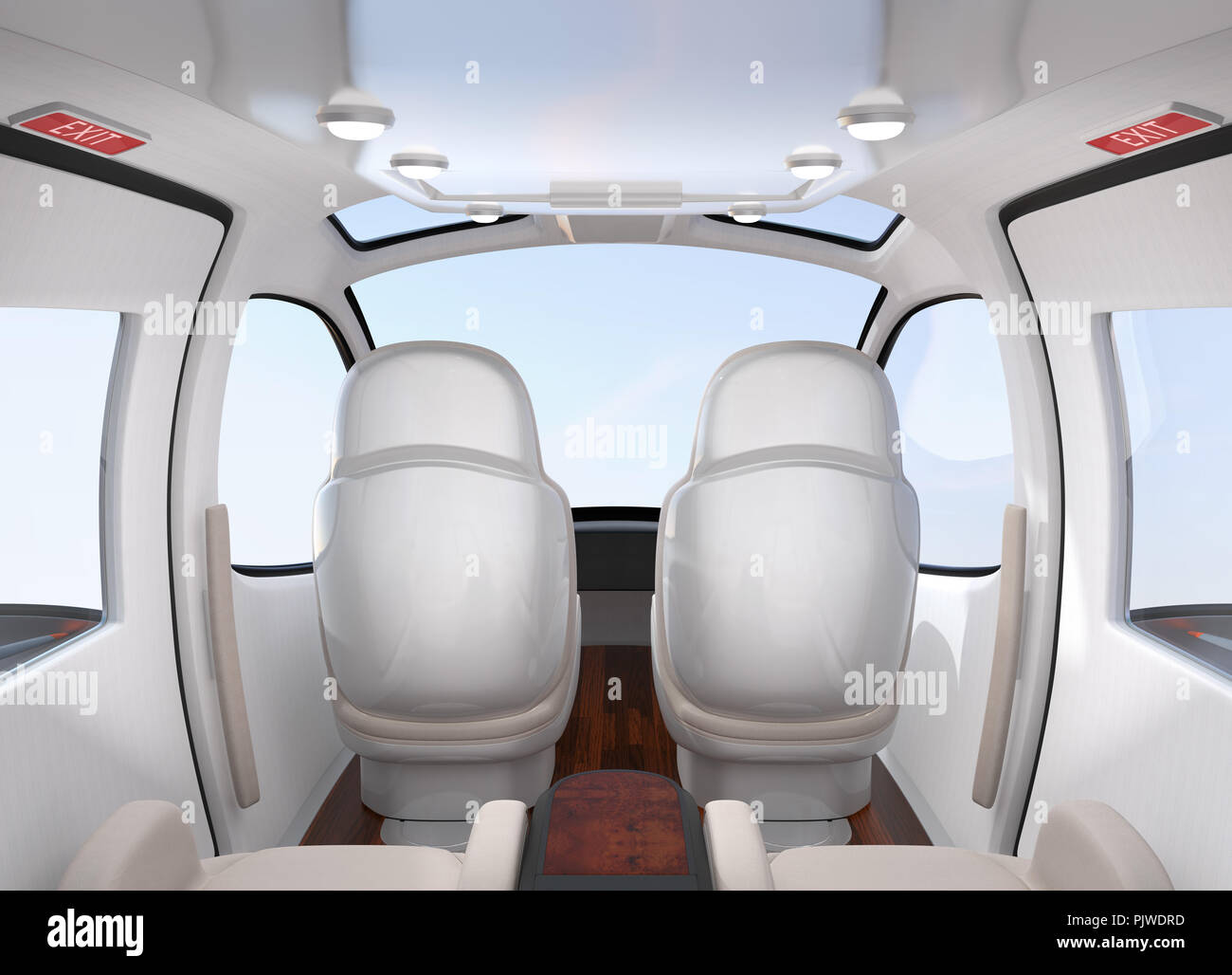 Passenger Drone interior. 3D rendering image Stock Photo - Alamy