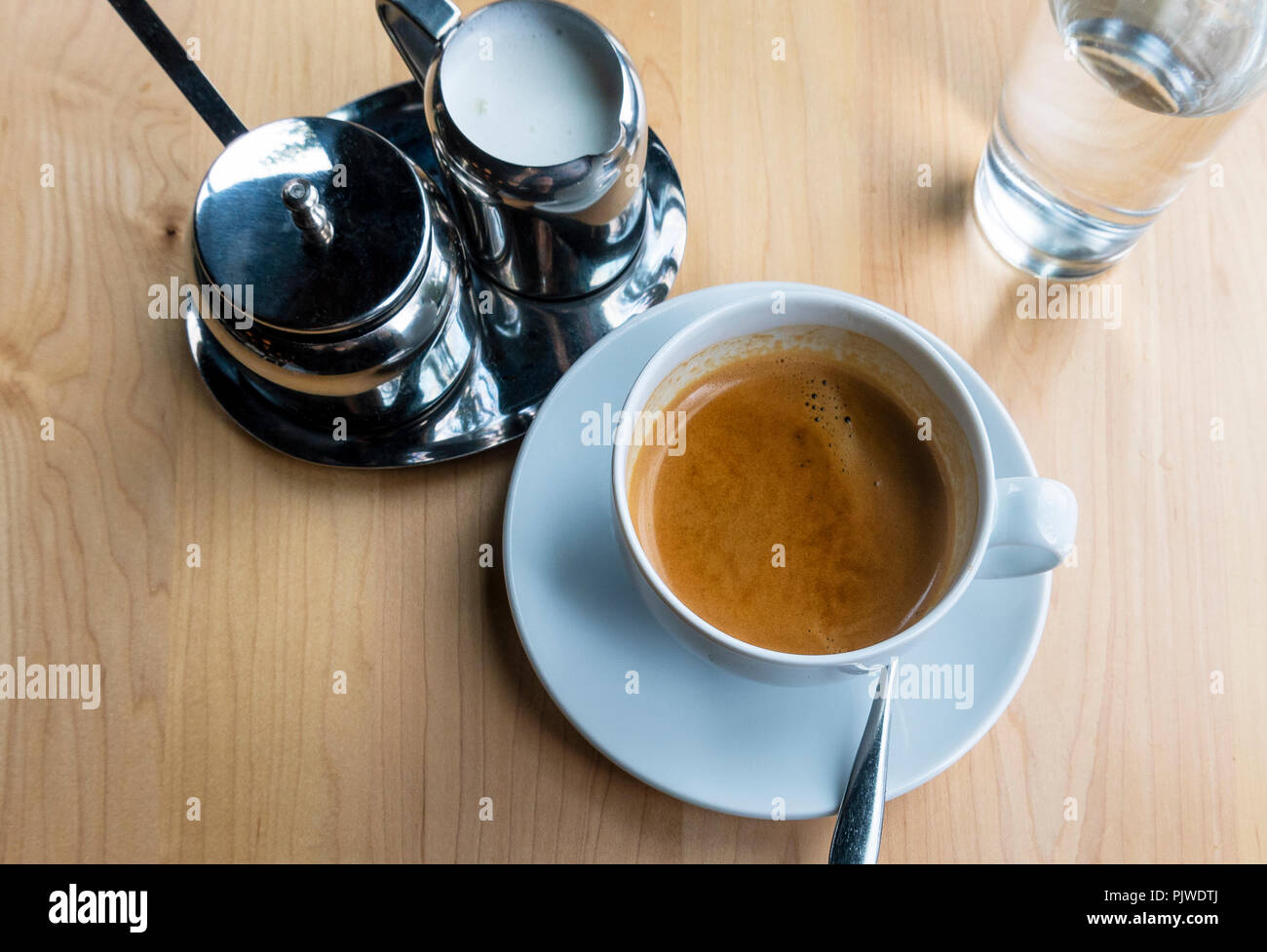 Coffee overhead view hi-res stock photography and images - Alamy