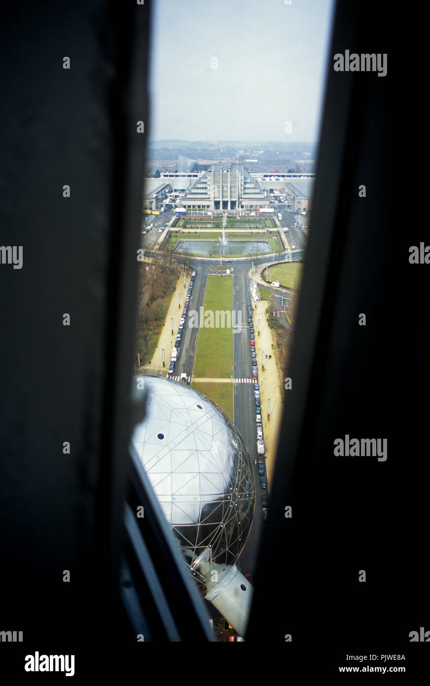 Heysel palace, old Expo 58 world exhibition site in Brussels (Belgium ...