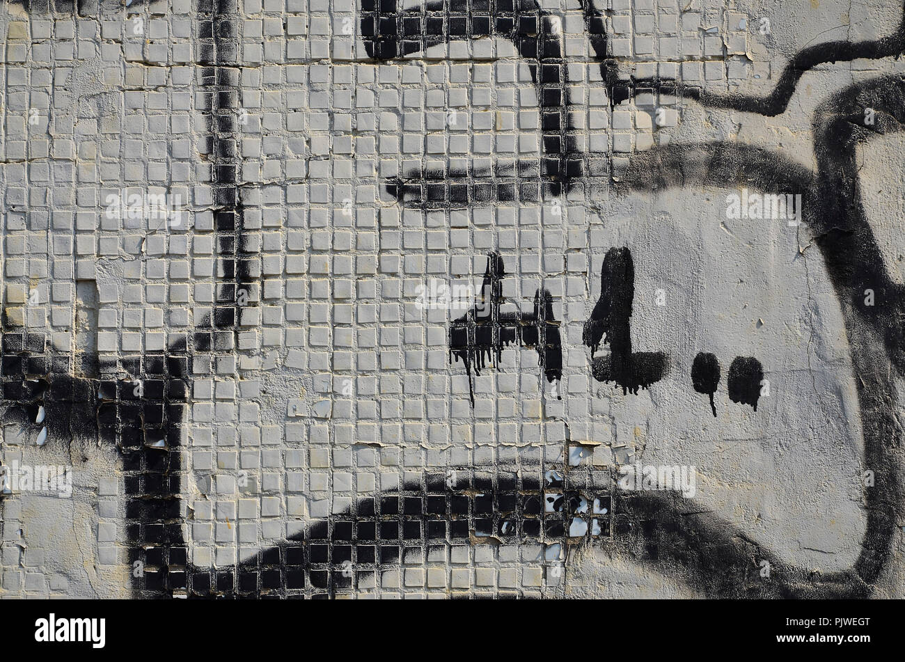 Close up view of graffiti drawing details. Background image on the ...