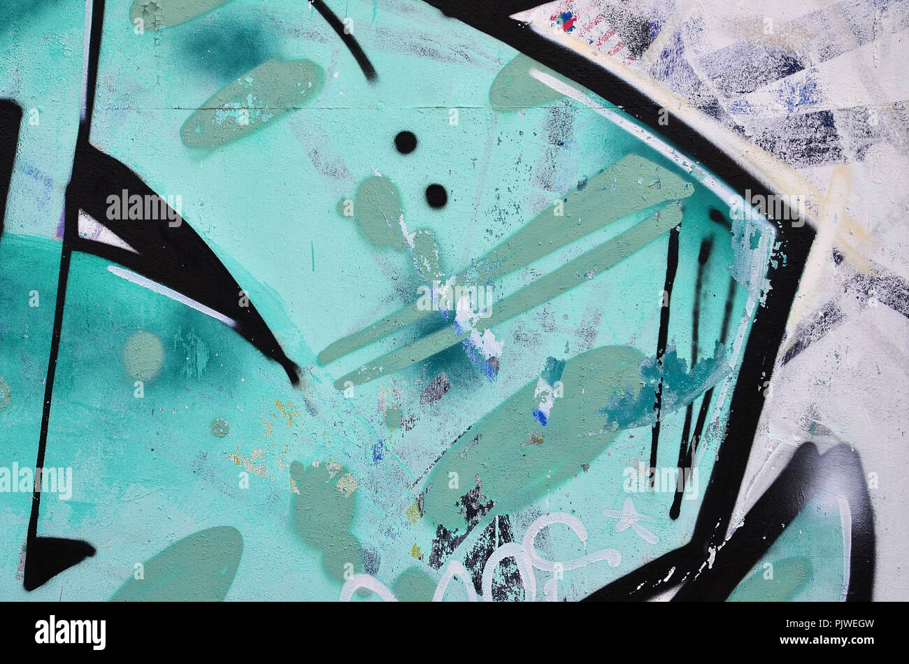 Close up view of graffiti drawing details. Background image on the ...