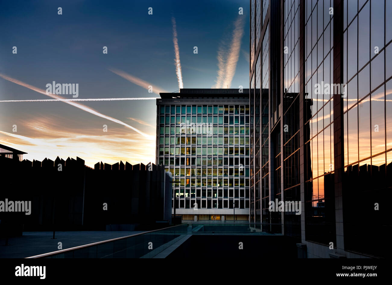The Dexia headquarters building on the Pacheco Avenue in Brussels at ...